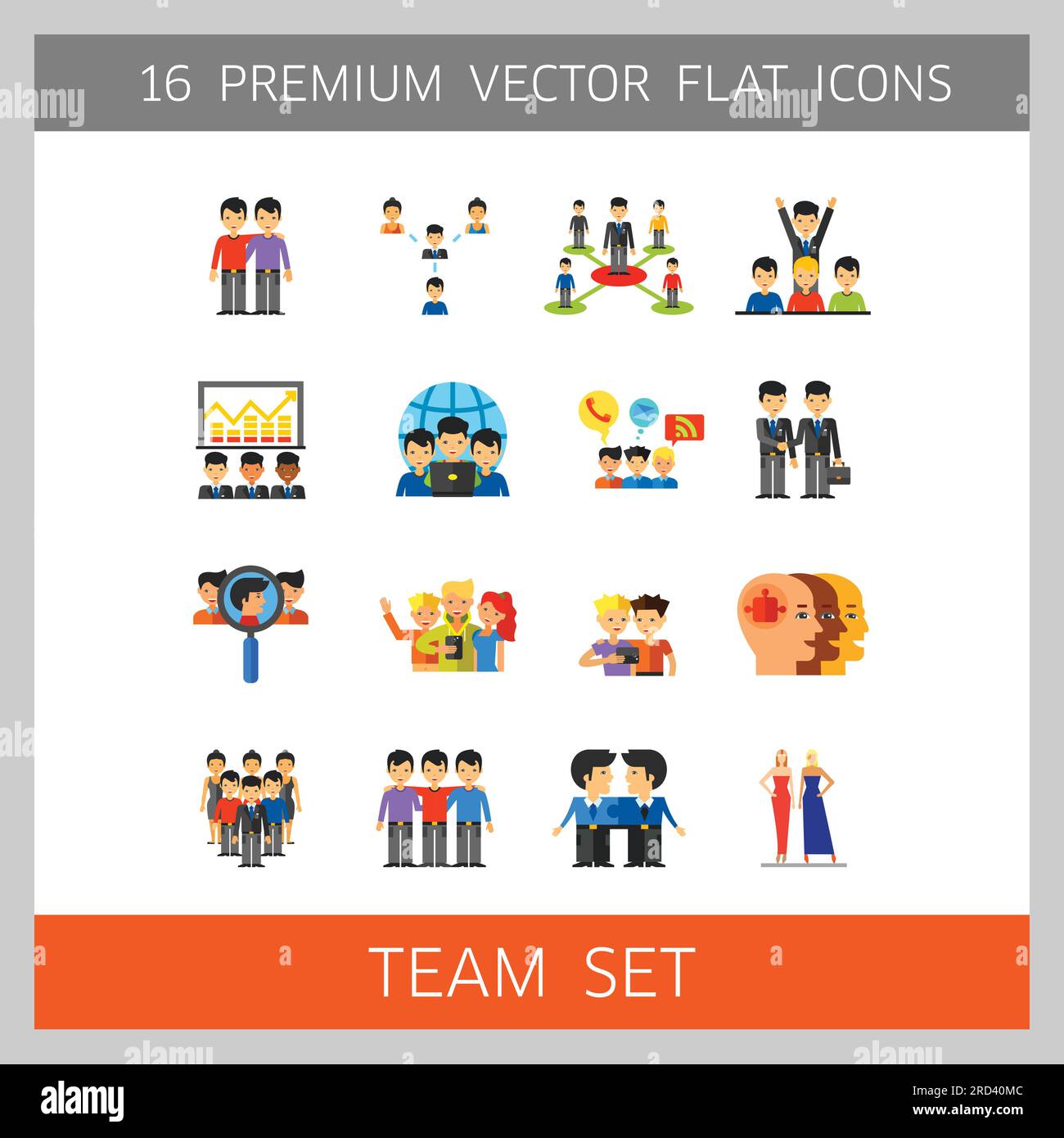 Team Icon Set Stock Vector Image & Art - Alamy