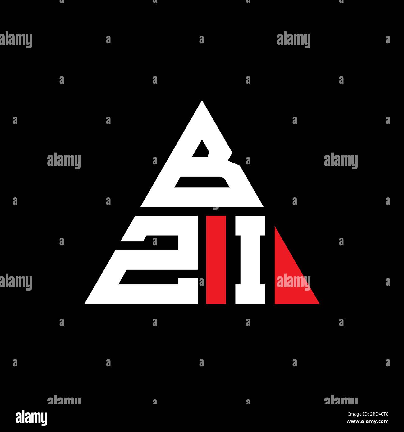 BZI triangle letter logo design with triangle shape. BZI triangle logo ...