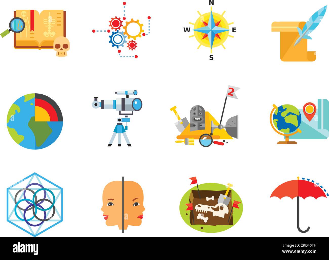 Science Icon Set Stock Vector Image & Art - Alamy