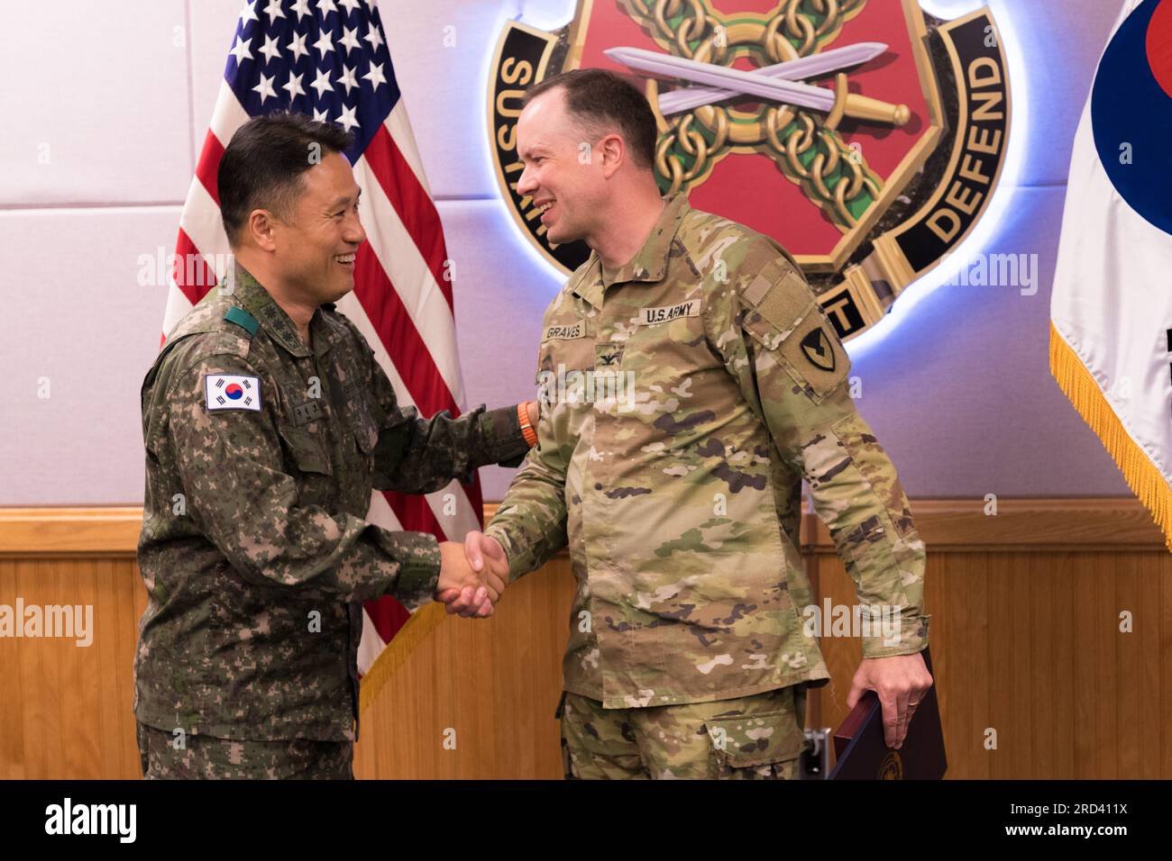 U.S. Army Col. Seth Graves, the U.S. Army Garrison Humphreys commander ...