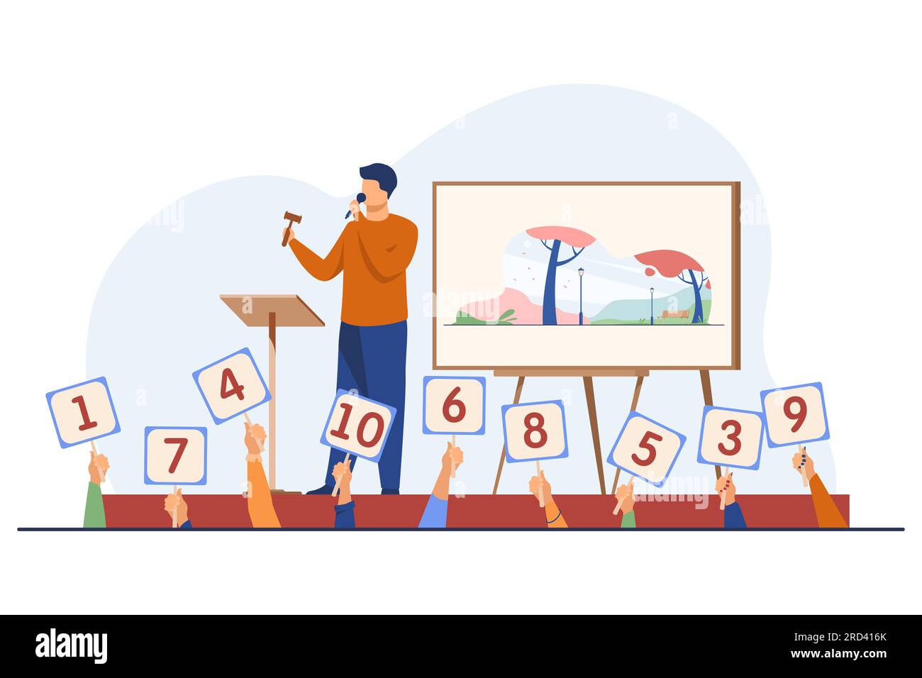 Cartoon auctioneer Stock Vector Images - Alamy