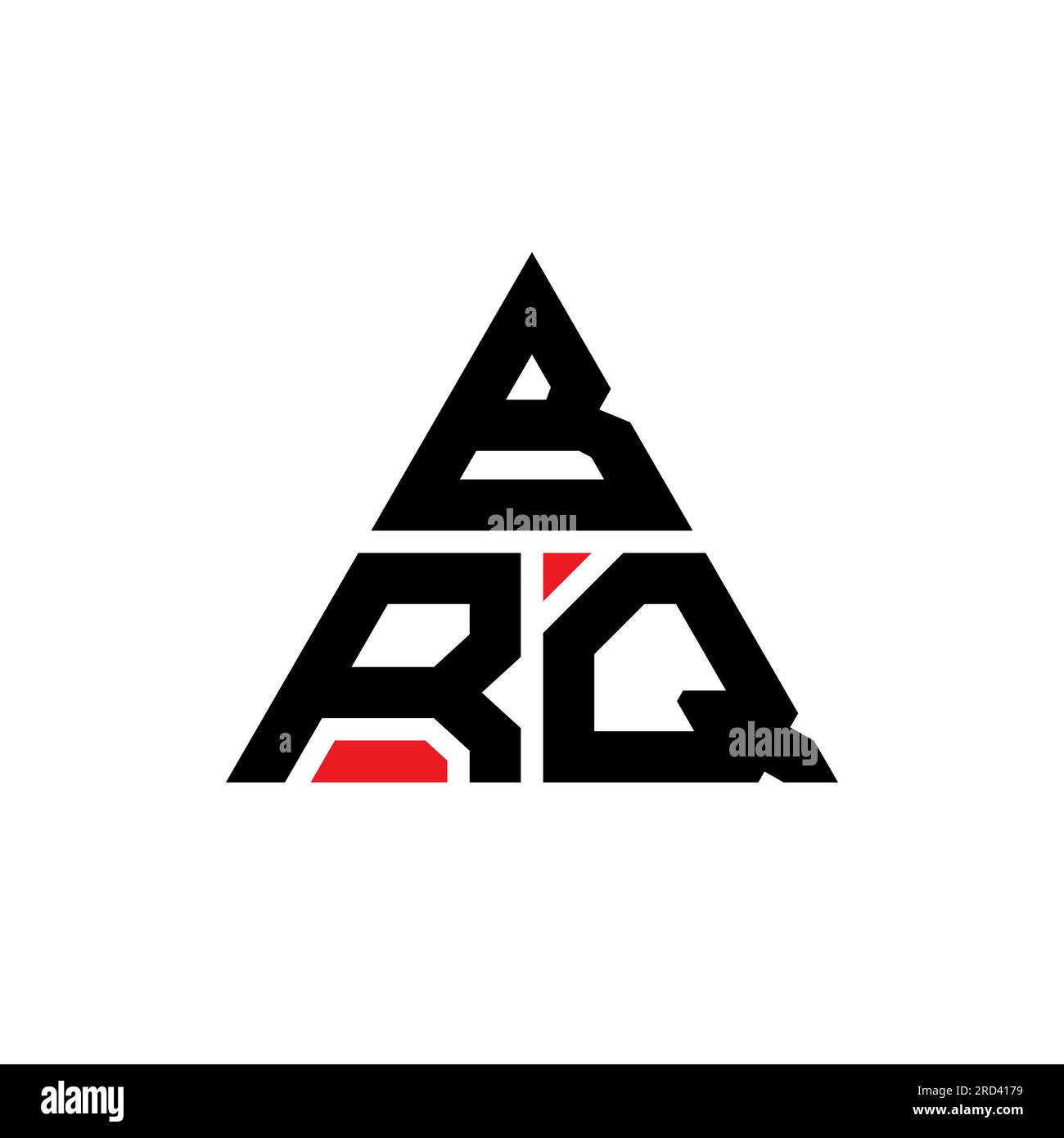 BRQ triangle letter logo design with triangle shape. BRQ triangle logo ...