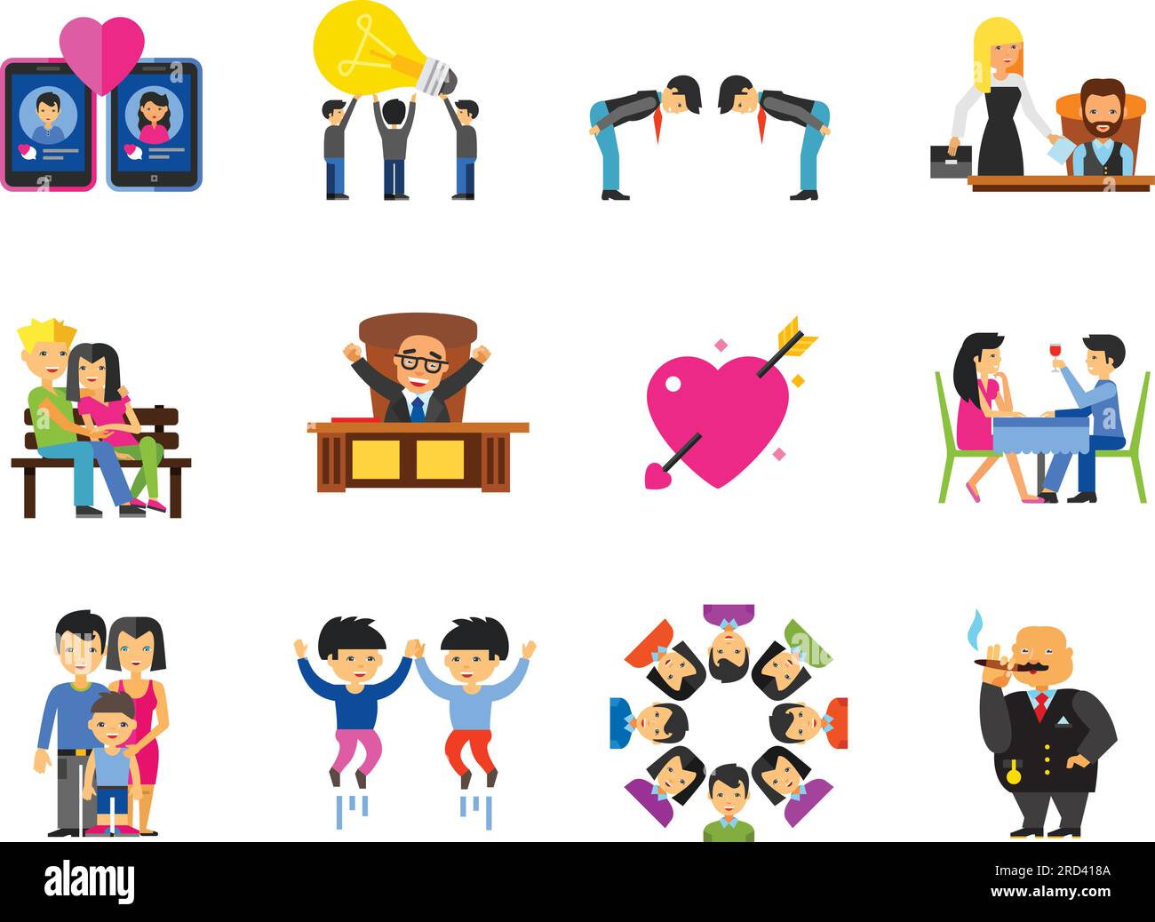 Human Relations Icon Set Stock Vector Image & Art - Alamy