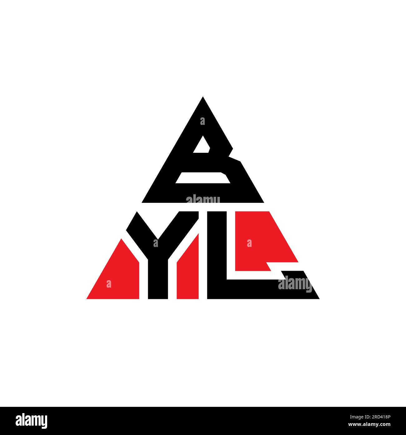 BYL triangle letter logo design with triangle shape. BYL triangle logo ...