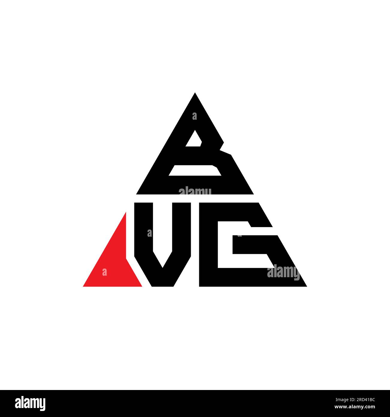 BVG triangle letter logo design with triangle shape. BVG triangle logo ...