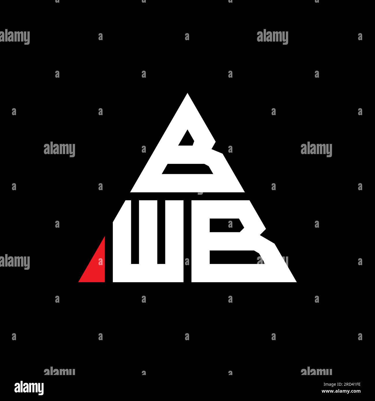 BWB triangle letter logo design with triangle shape. BWB triangle logo ...
