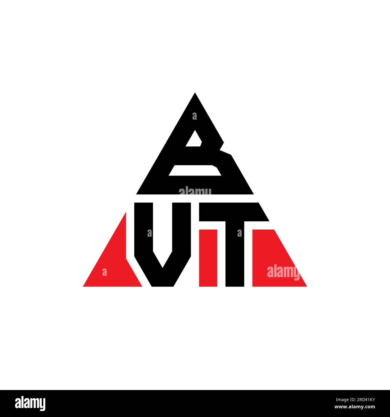 BVT triangle letter logo design with triangle shape. BVT triangle logo ...