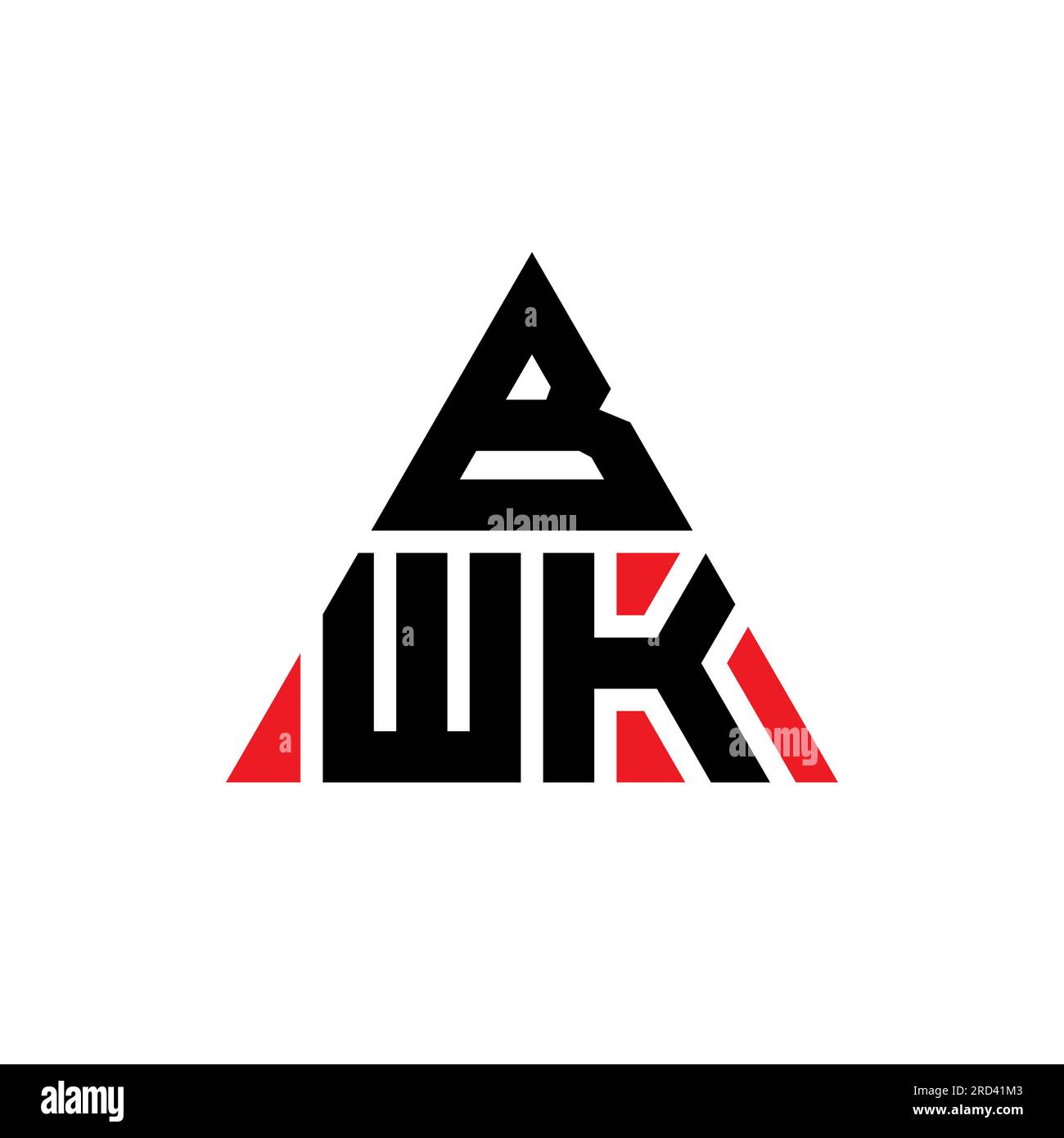 BWK triangle letter logo design with triangle shape. BWK triangle logo ...
