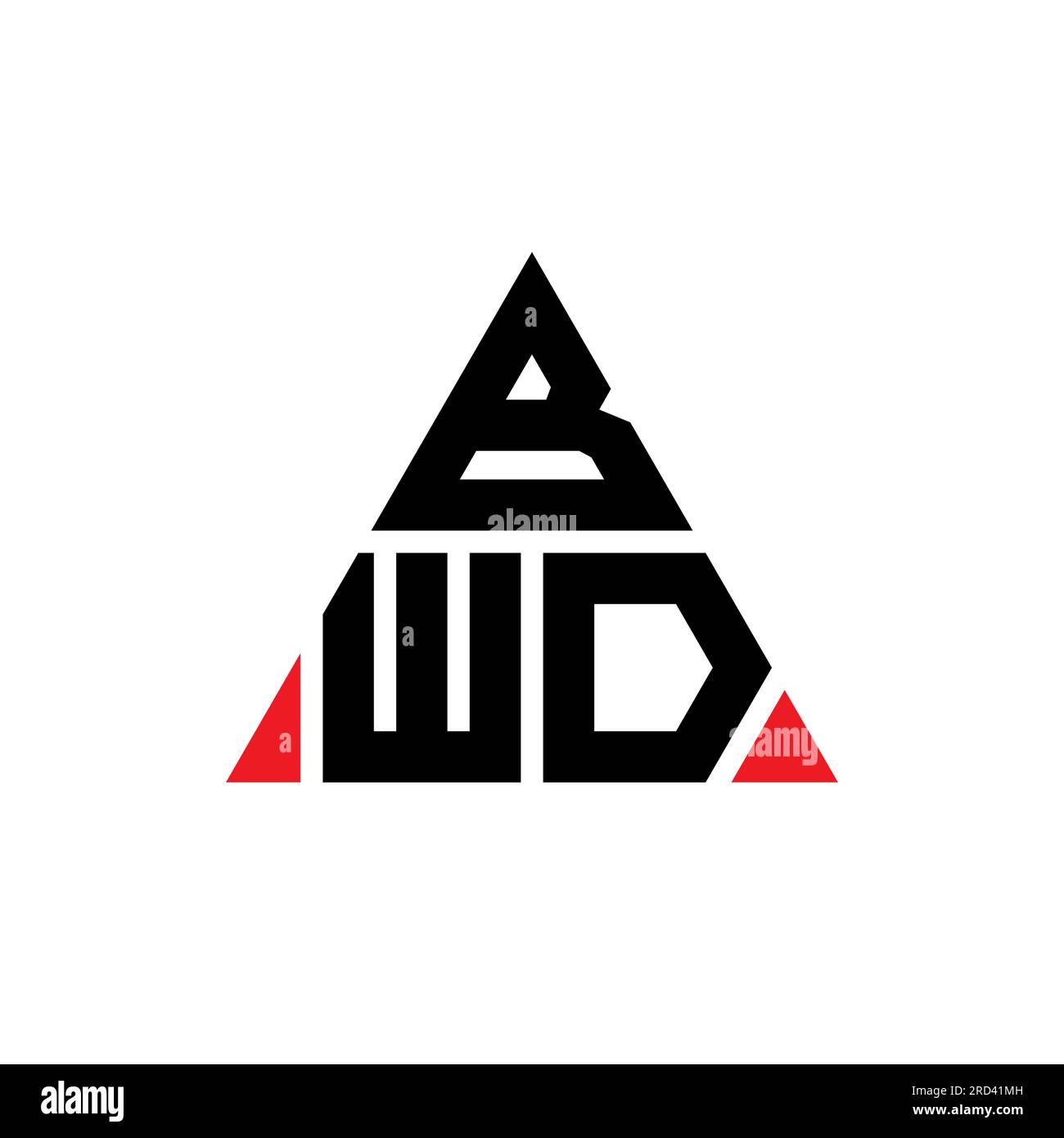 BWD triangle letter logo design with triangle shape. BWD triangle logo ...