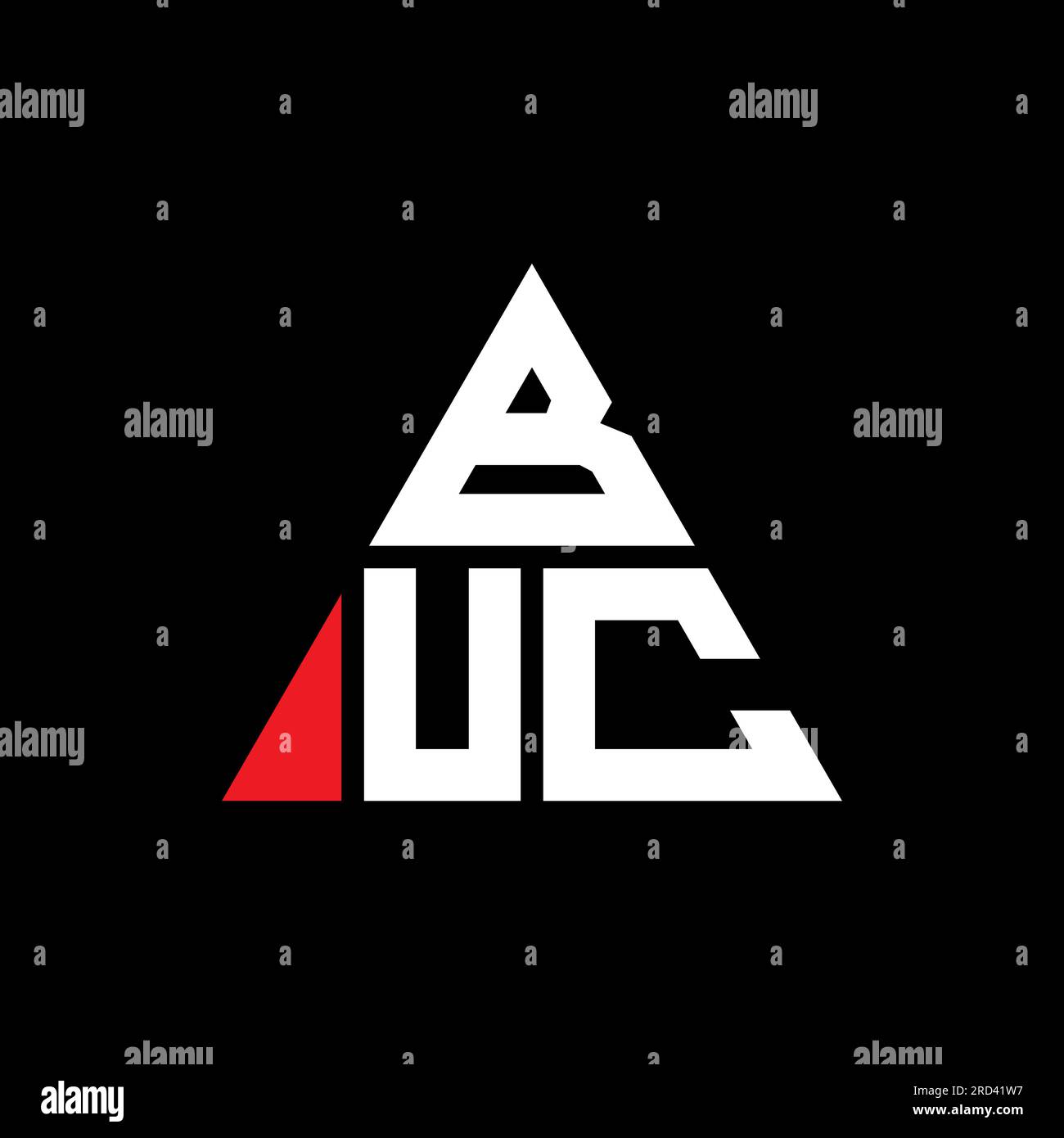 BUC triangle letter logo design with triangle shape. BUC triangle logo ...