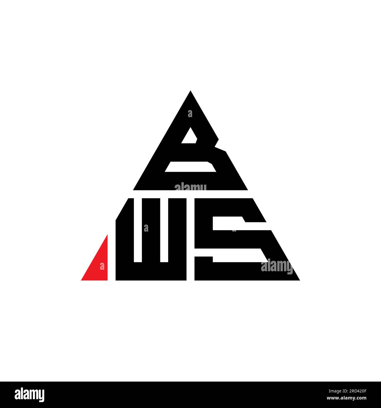 BWS triangle letter logo design with triangle shape. BWS triangle logo design monogram. BWS ...