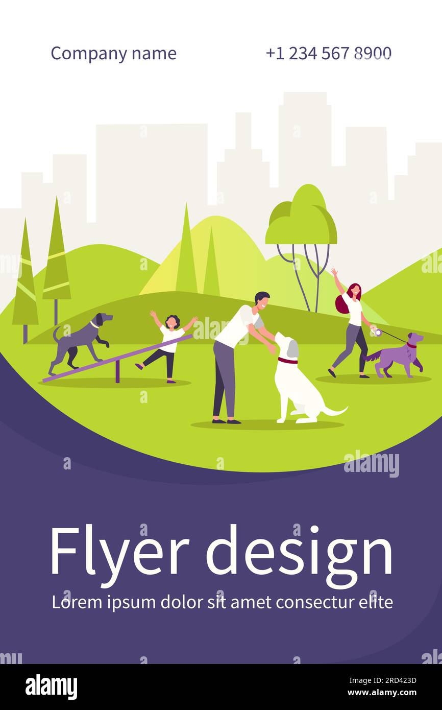 Exercise walking dogs Stock Vector Images - Alamy