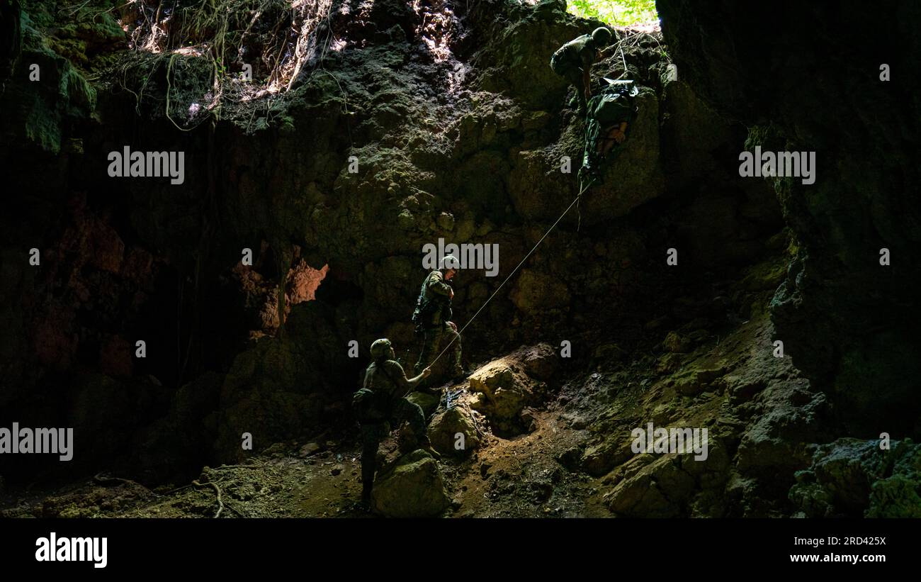 U.S. Air Force Airmen from the 320th Special Tactics Squadron conduct a ...