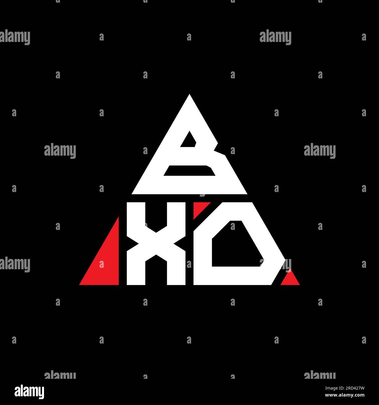 BXO triangle letter logo design with triangle shape. BXO triangle logo ...