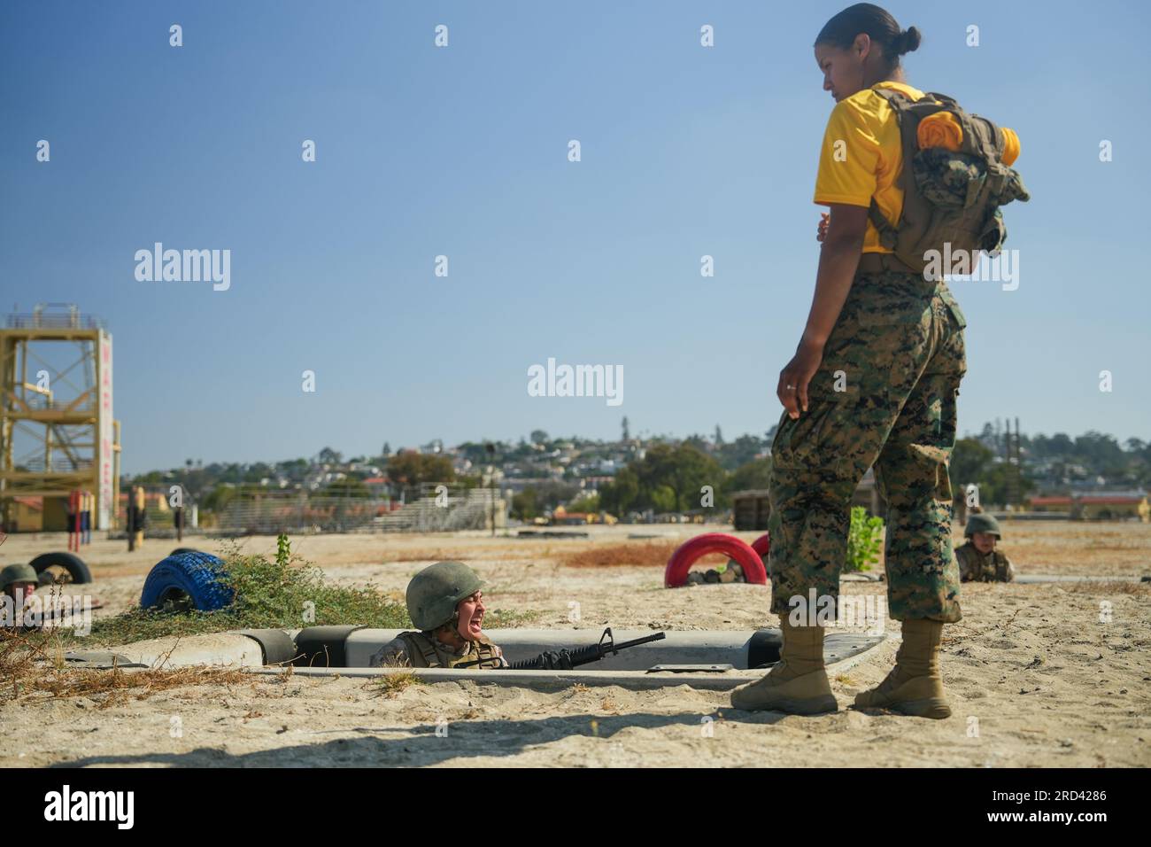 U.S. Marine Corps recruits with Golf Company, 2nd Recruit Training ...