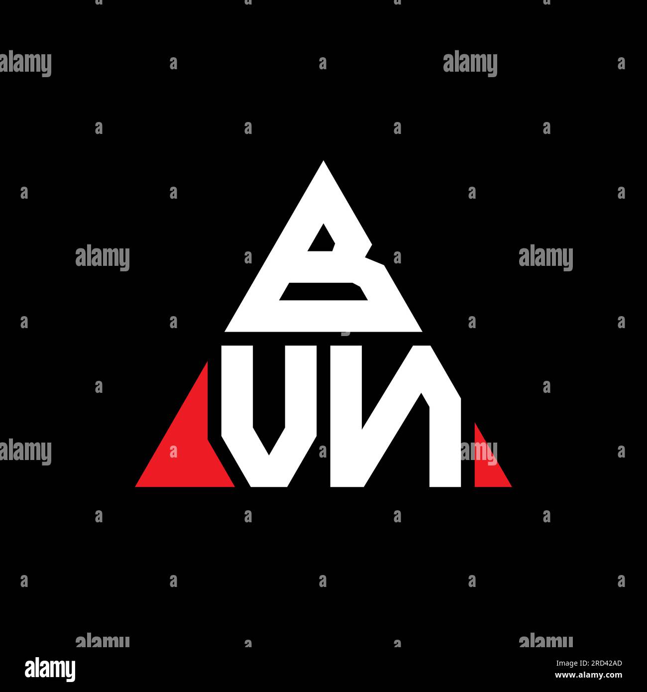 BVN triangle letter logo design with triangle shape. BVN triangle logo ...