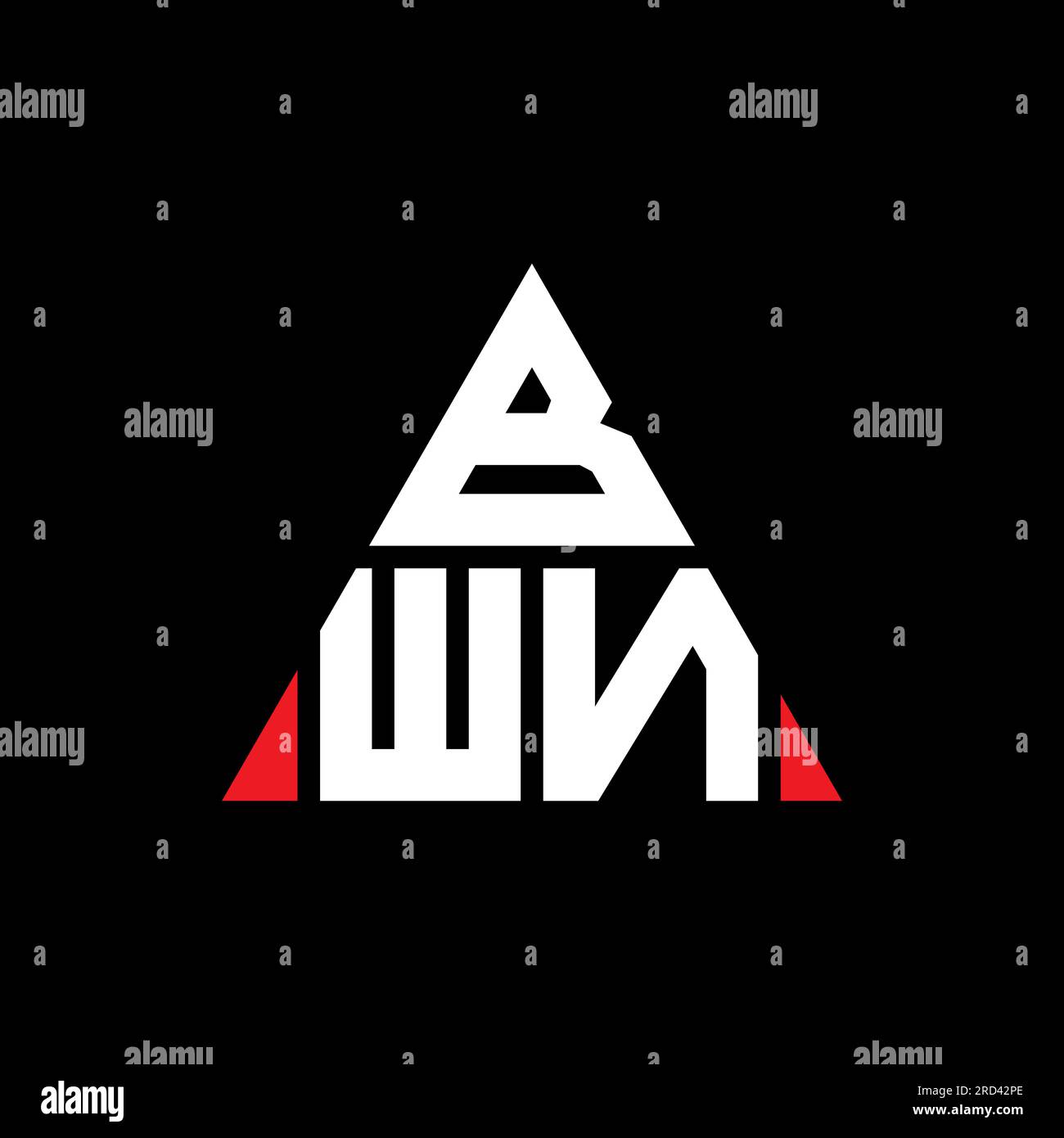 BWN triangle letter logo design with triangle shape. BWN triangle logo ...