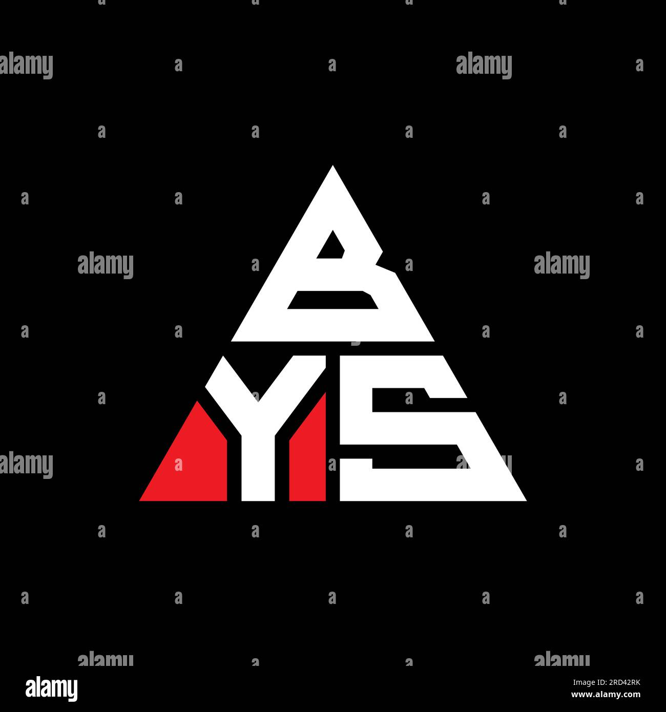 BYS triangle letter logo design with triangle shape. BYS triangle logo ...