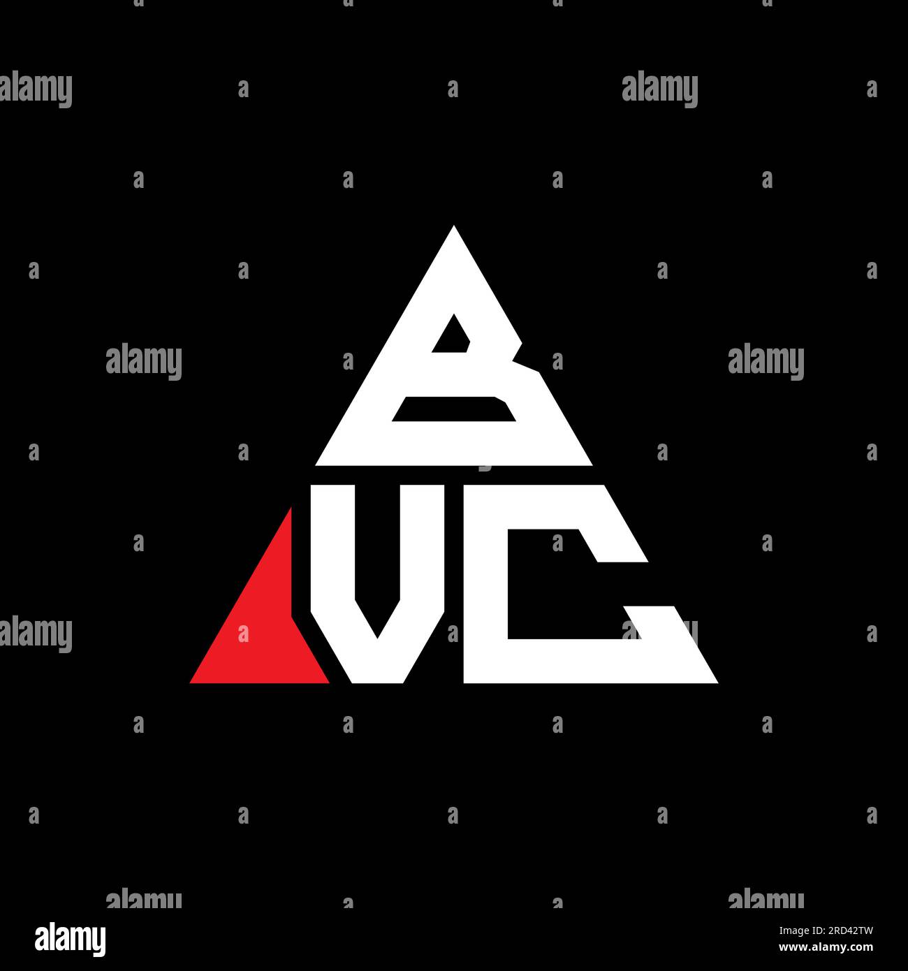BVC triangle letter logo design with triangle shape. BVC triangle logo ...