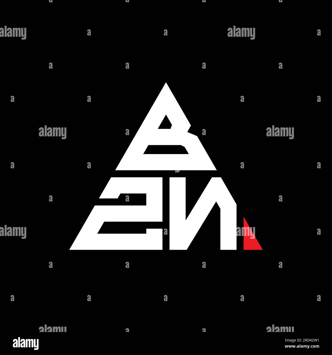 BZN triangle letter logo design with triangle shape. BZN triangle logo ...