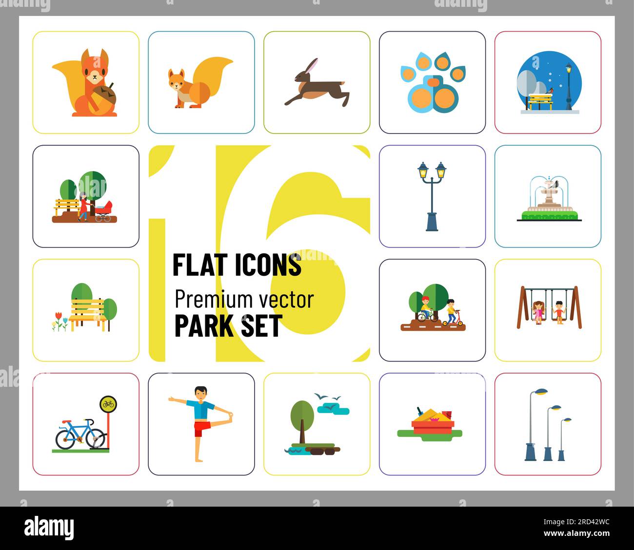 Park Icon Set Stock Vector Image & Art - Alamy