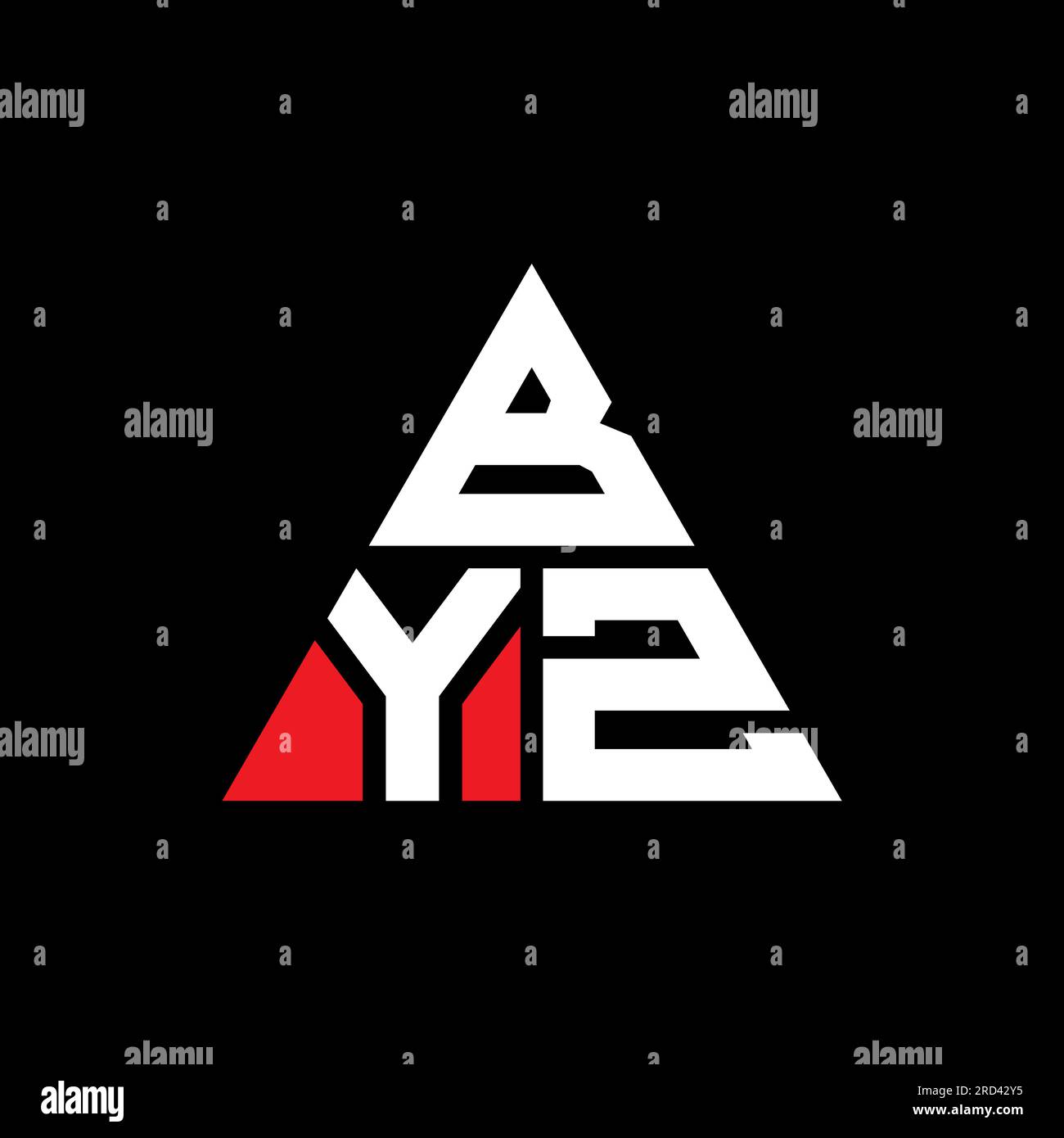 BYZ triangle letter logo design with triangle shape. BYZ triangle logo ...