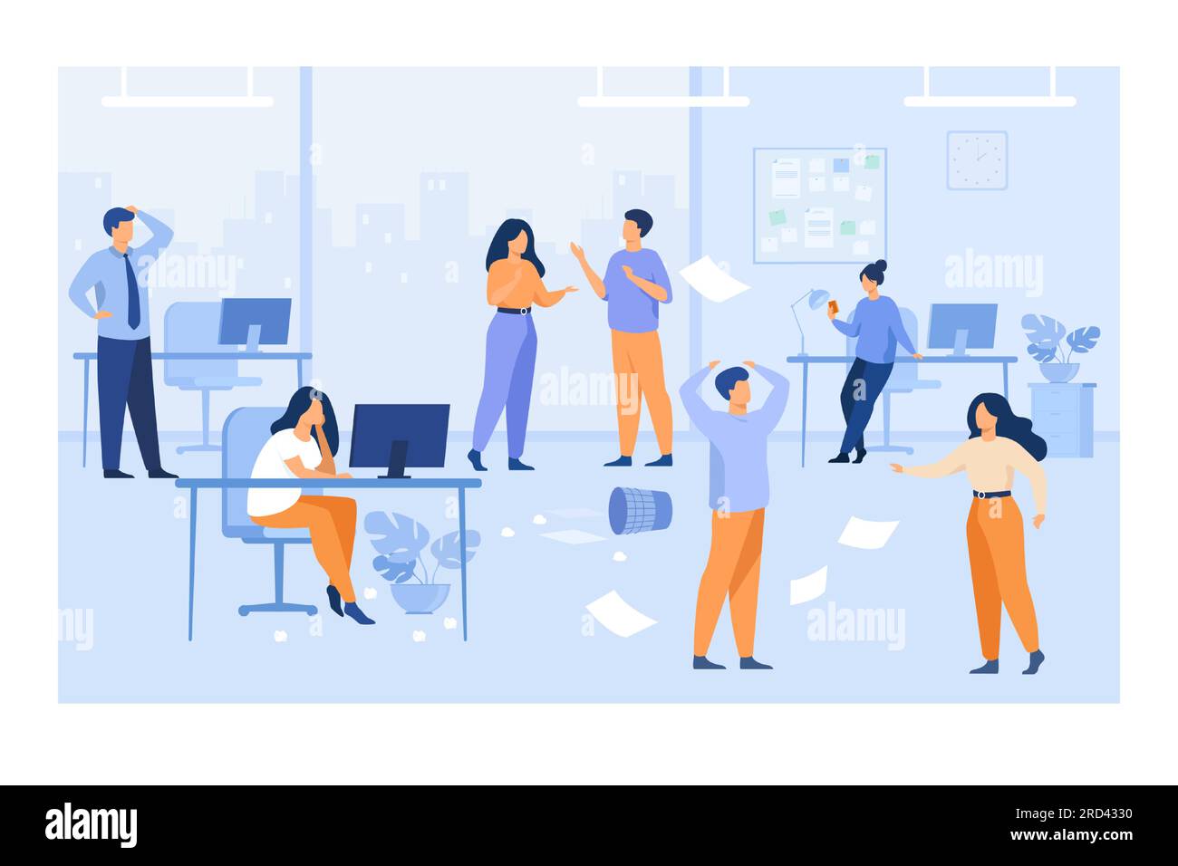 Work, paper, employees Cut Out Stock Images & Pictures - Alamy