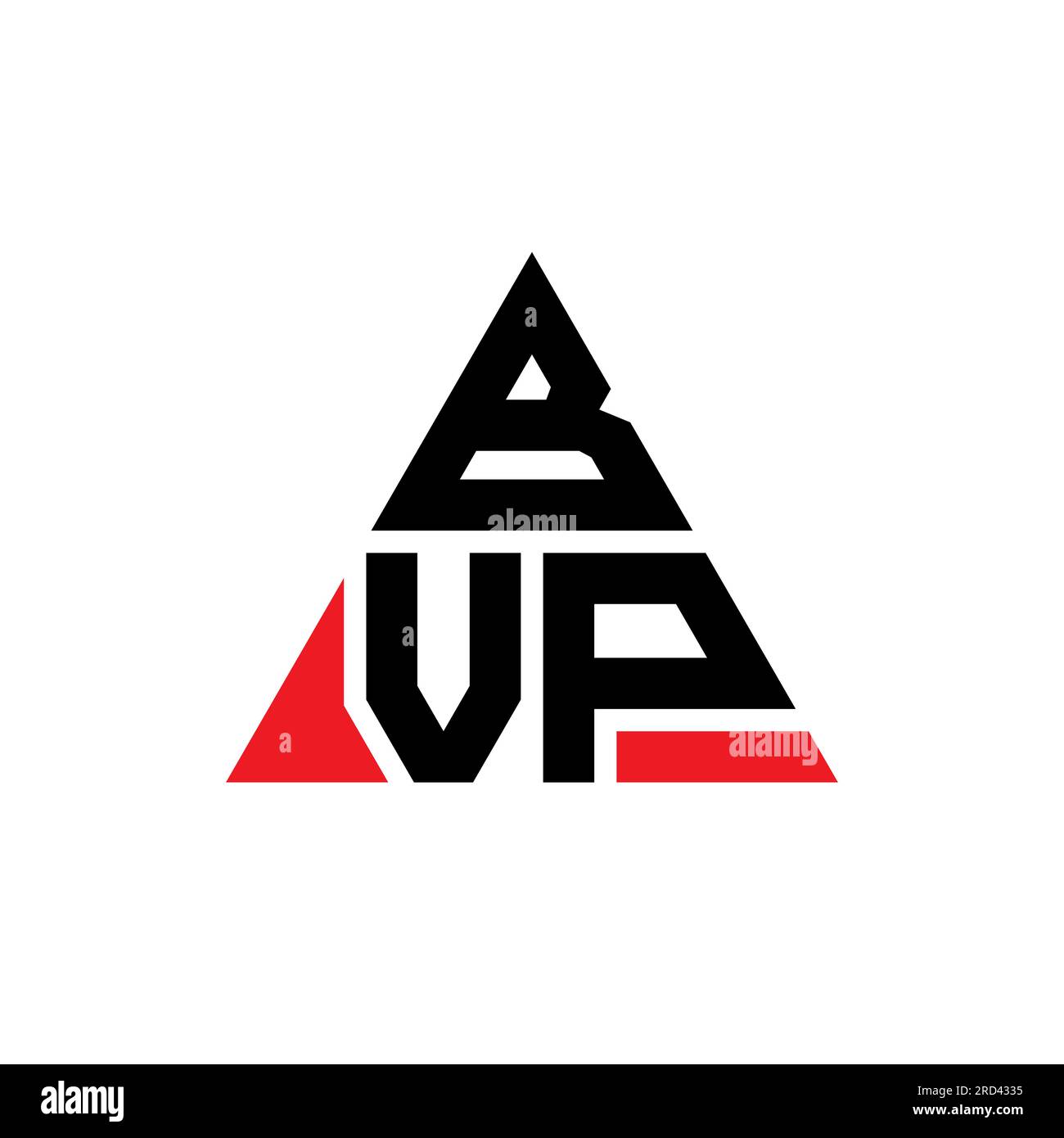 BVP triangle letter logo design with triangle shape. BVP triangle logo ...