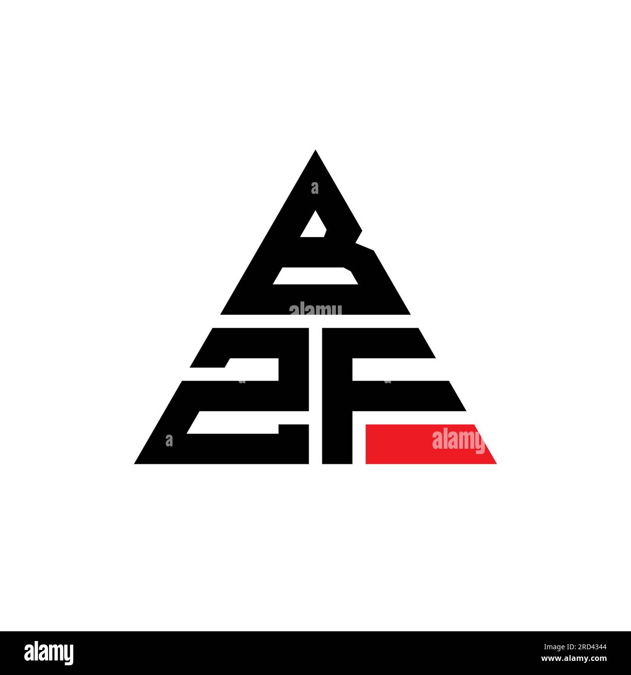 BZF triangle letter logo design with triangle shape. BZF triangle logo ...
