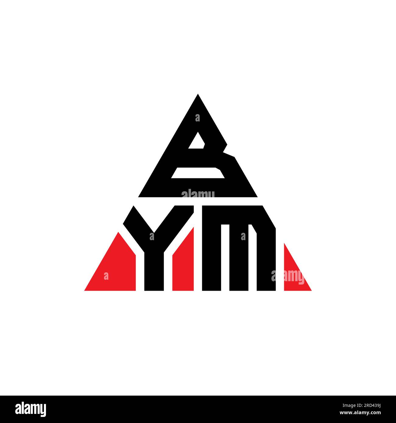 BYM triangle letter logo design with triangle shape. BYM triangle logo design monogram. BYM ...