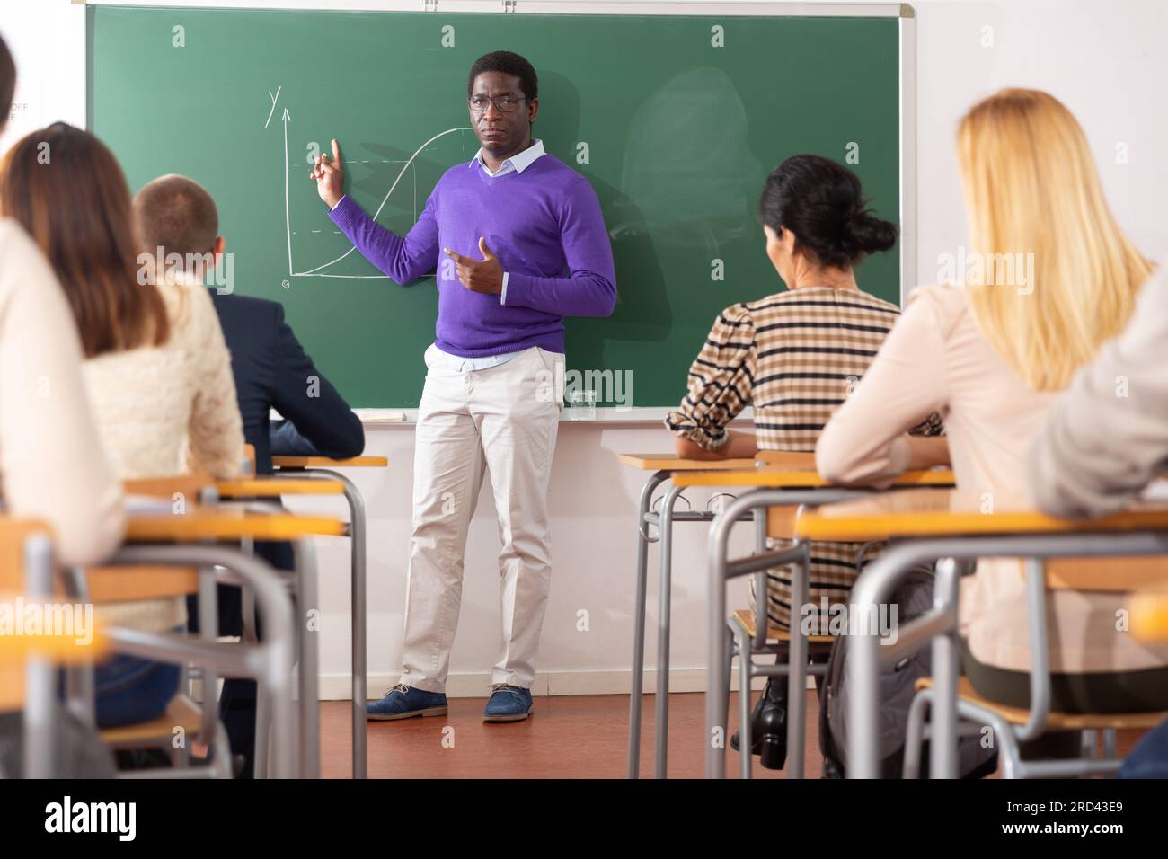 University teacher conducts lesson for students Stock Photo - Alamy