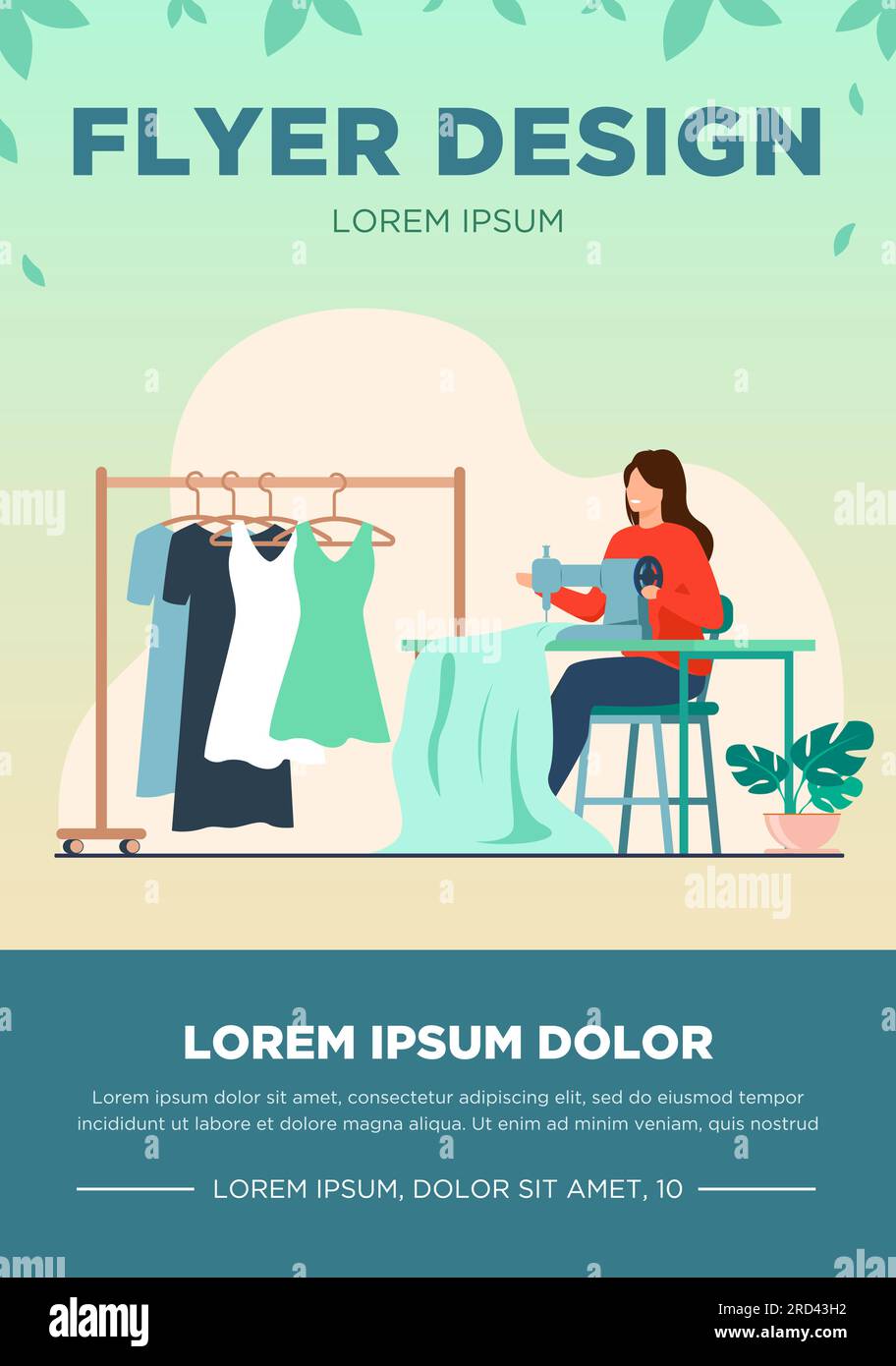 Sewing new clothes Stock Vector Images - Alamy