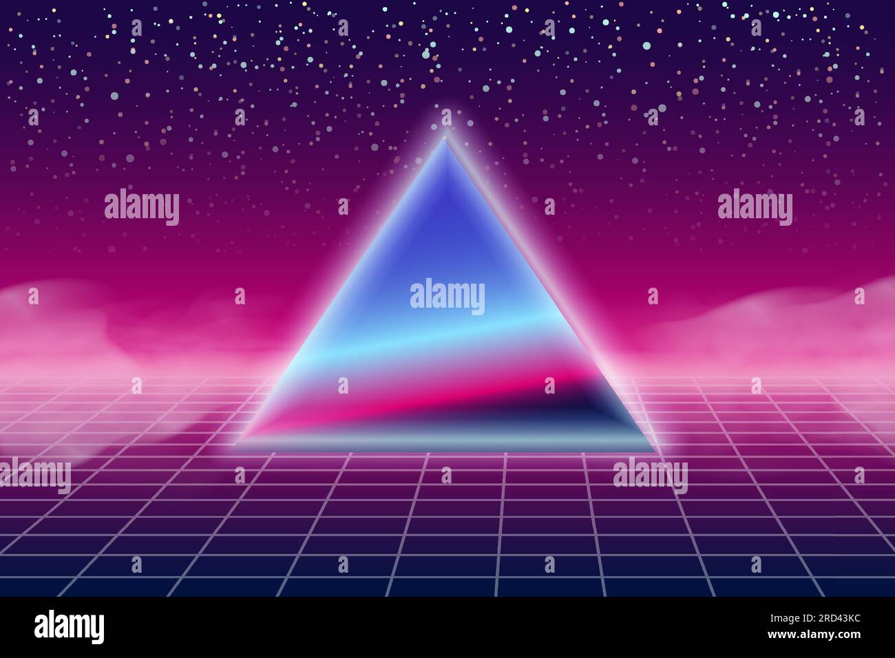 Synthwave retro banner vaporwave aesthetic background Stock Vector ...
