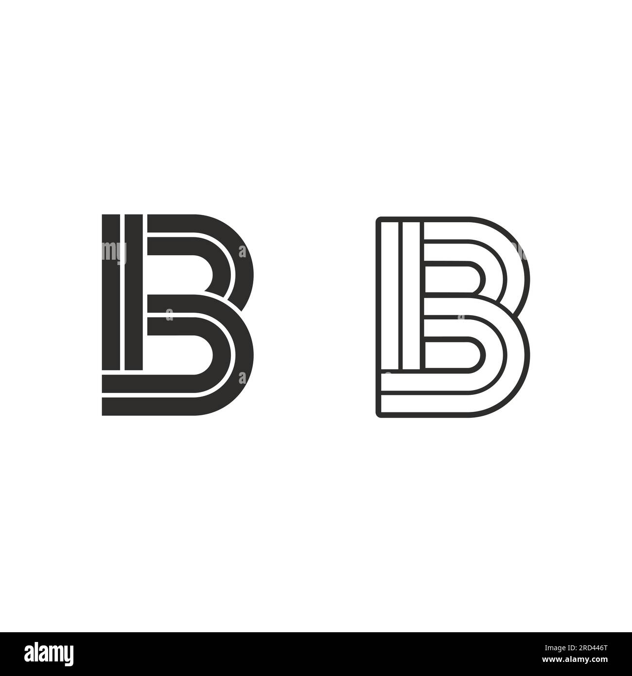 Simple Initial Letter B Logo. Usable for Business and Branding Logos. Flat Vector Logo Design ...