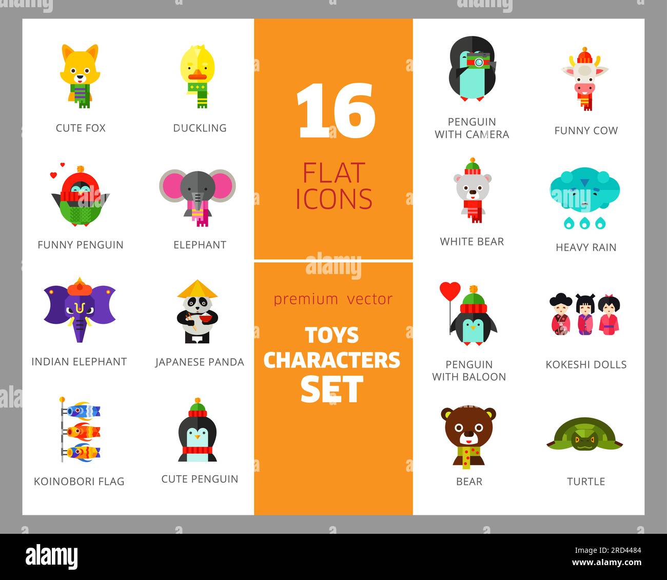 Toys Characters Icons Set1 Stock Vector Image & Art - Alamy