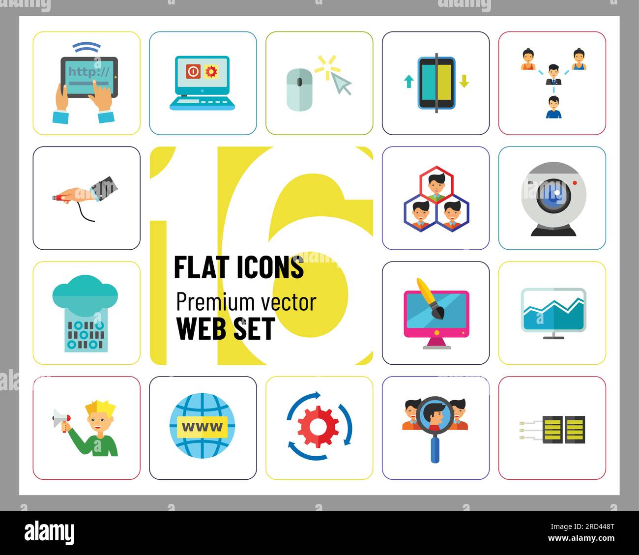 Web Icon Set Stock Vector Image & Art - Alamy