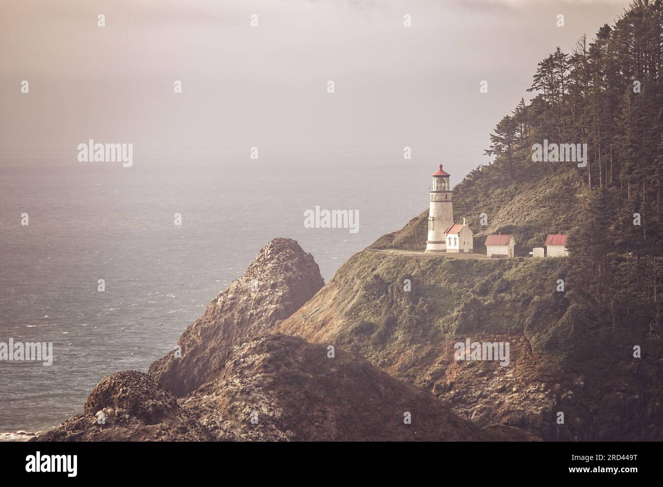 The Heceta head lighthouse on the Oregon coast Stock Photo - Alamy
