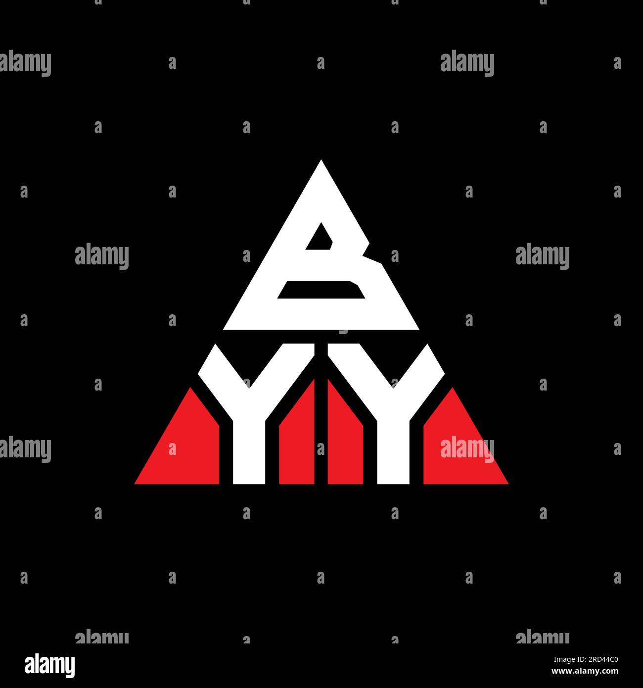 BYY triangle letter logo design with triangle shape. BYY triangle logo ...