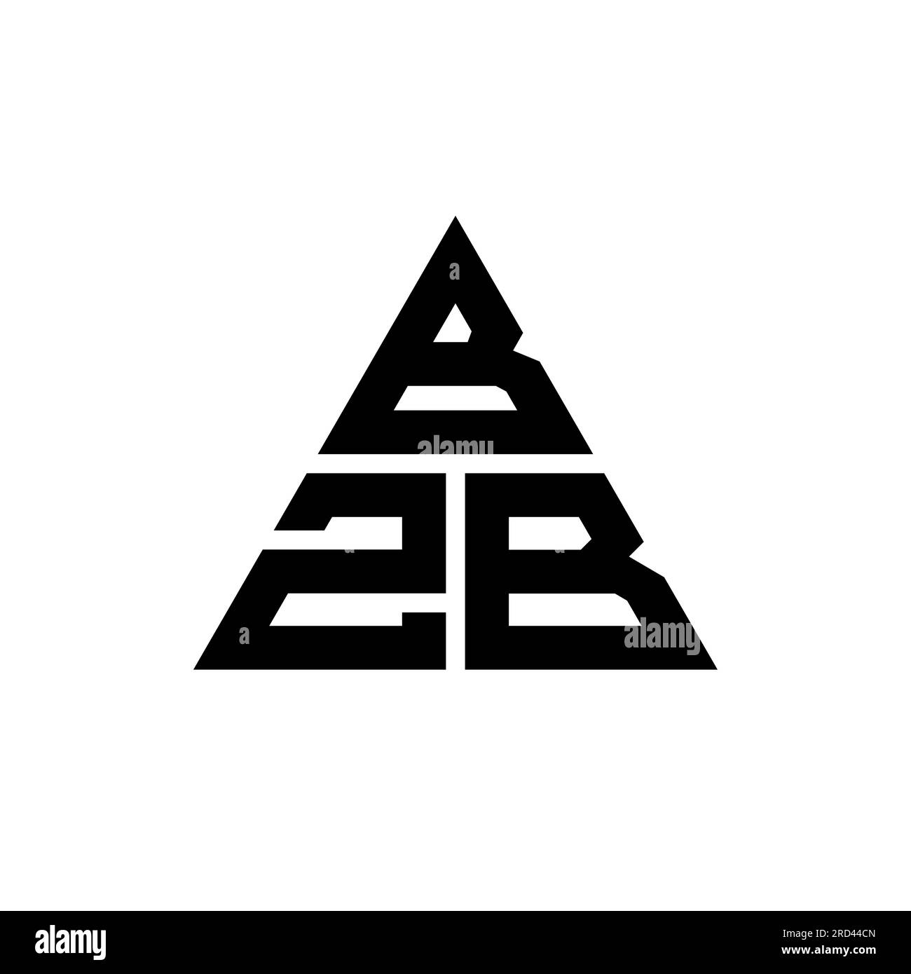 BZB triangle letter logo design with triangle shape. BZB triangle logo ...