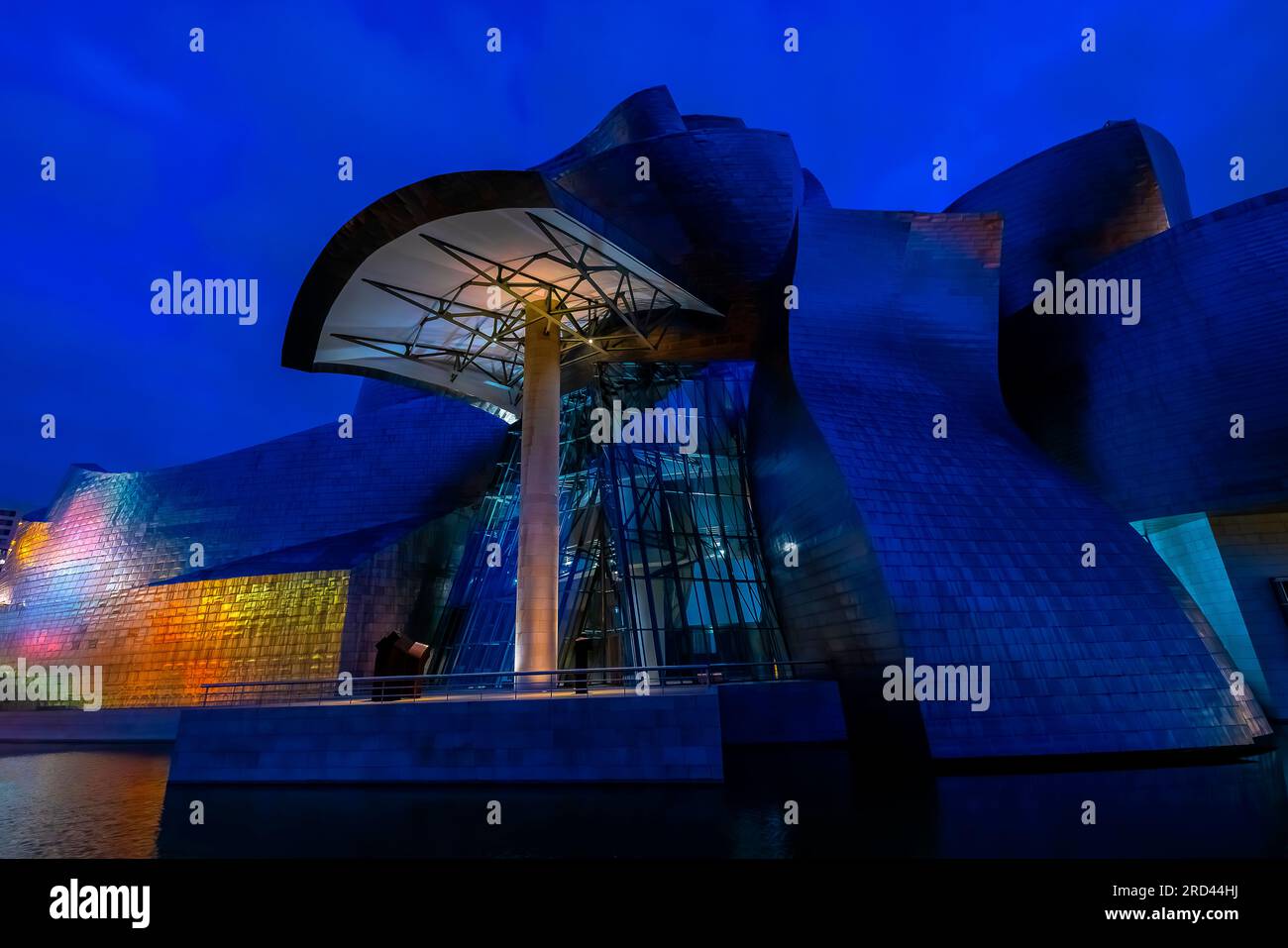 The Guggenheim Museum Bilbao designed by architect Frank Gehry, and ...