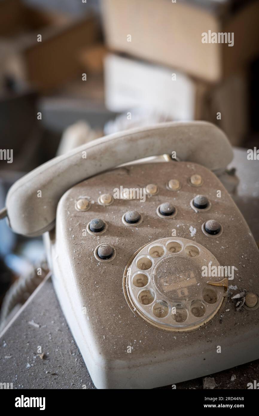 Pulse dial telephone (disc), 1970s, old Ripoll winery, Llucmajor ...