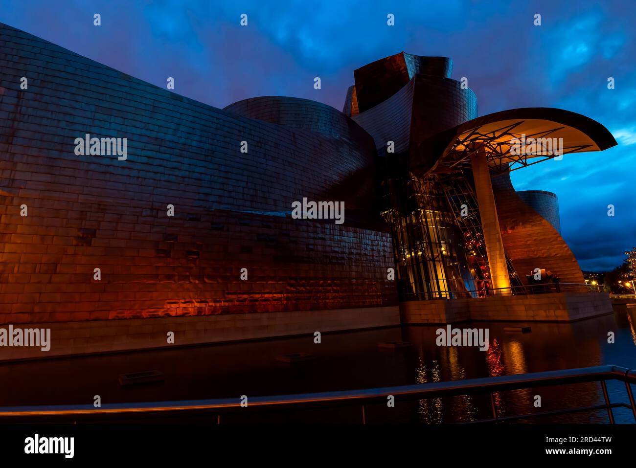 The Guggenheim Museum Bilbao designed by architect Frank Gehry, and ...