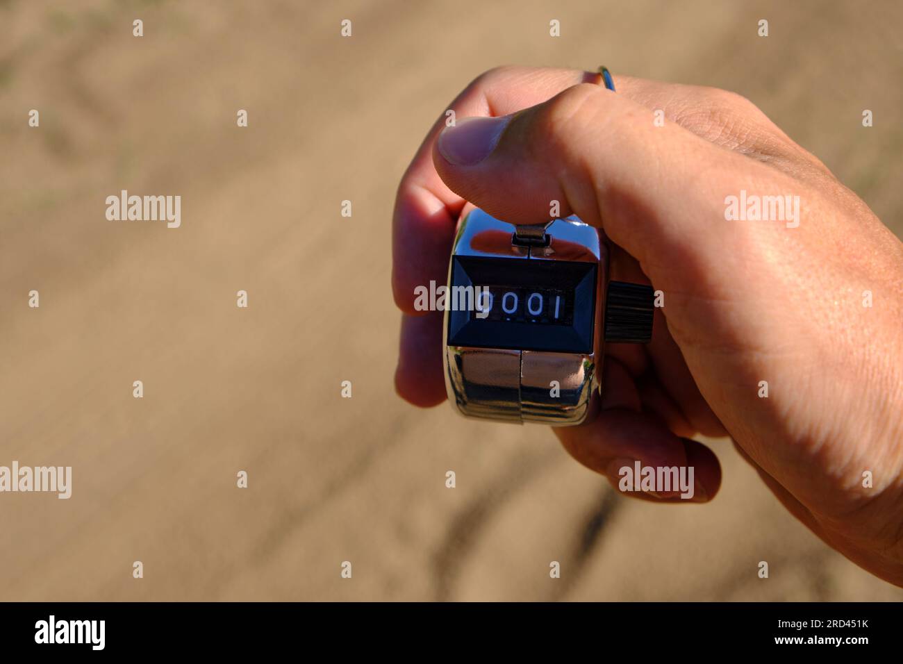 Manual mechanical counter for accurate counting in your hand Stock ...