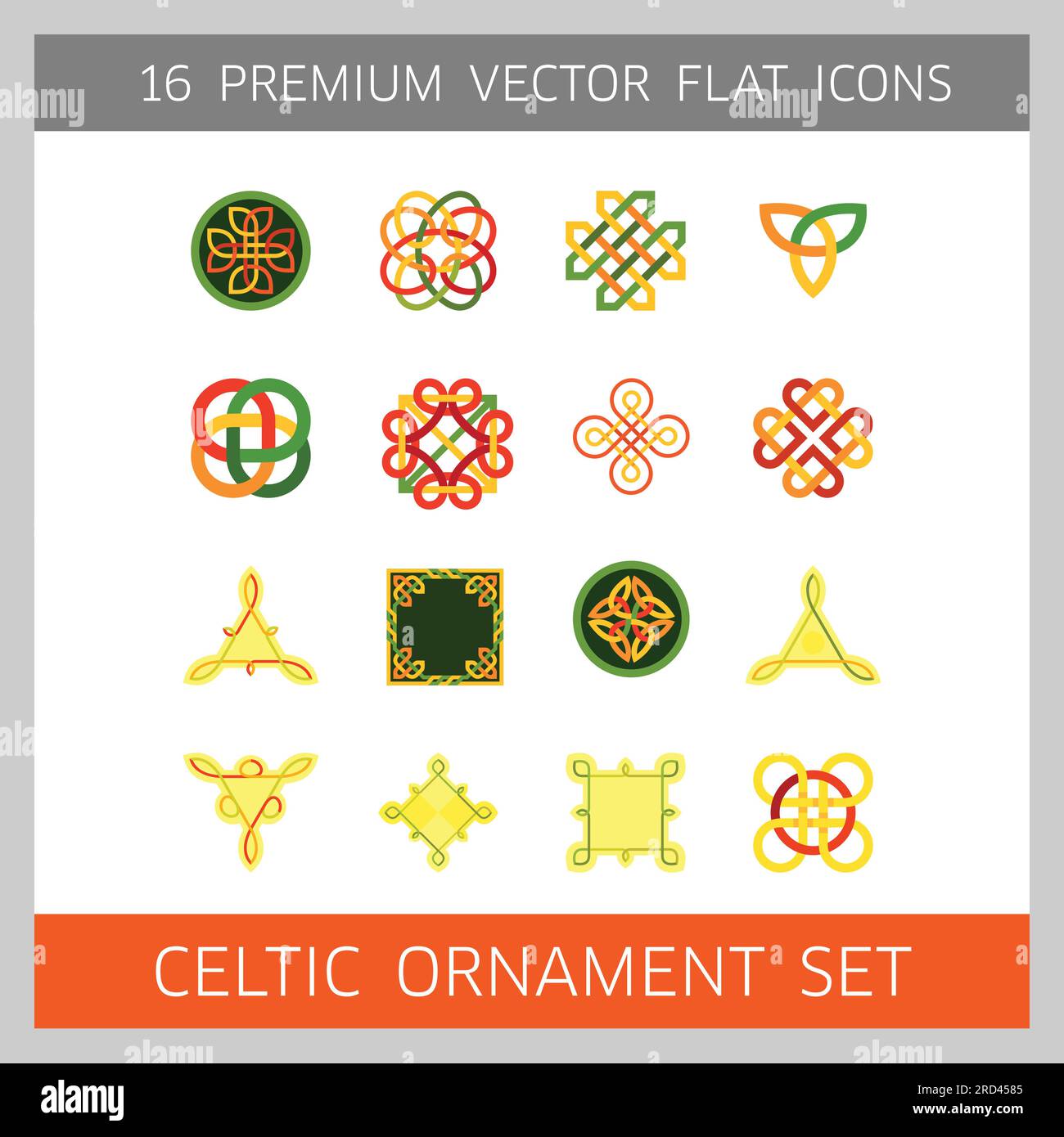 Celtic Ornament Icon Set Stock Vector Image & Art - Alamy