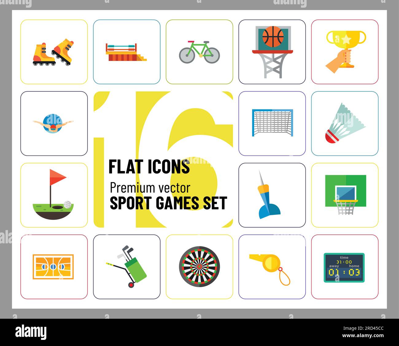 Sport Games Icon Set Stock Vector Image & Art - Alamy