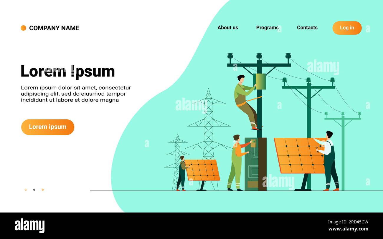 Repair maintenance electric generator Stock Vector Images - Alamy