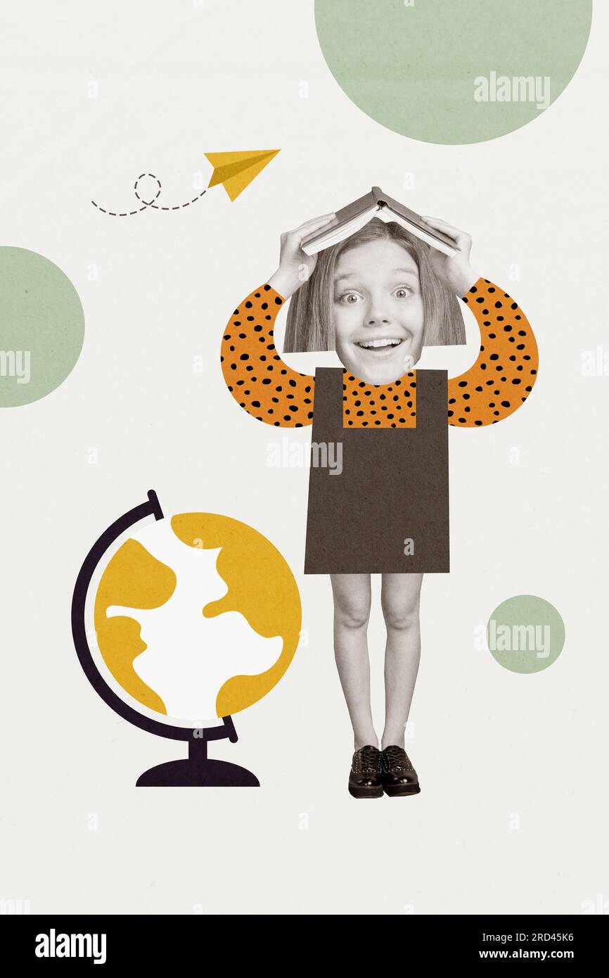 Creative 3d photo artwork graphics collage painting of impressed funky ...