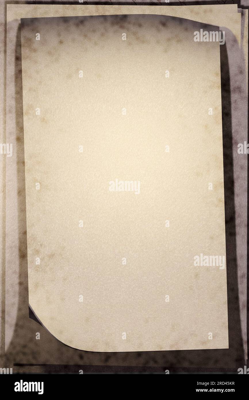 Old paper background. Old fashioned stained blank sheet of paper Stock ...