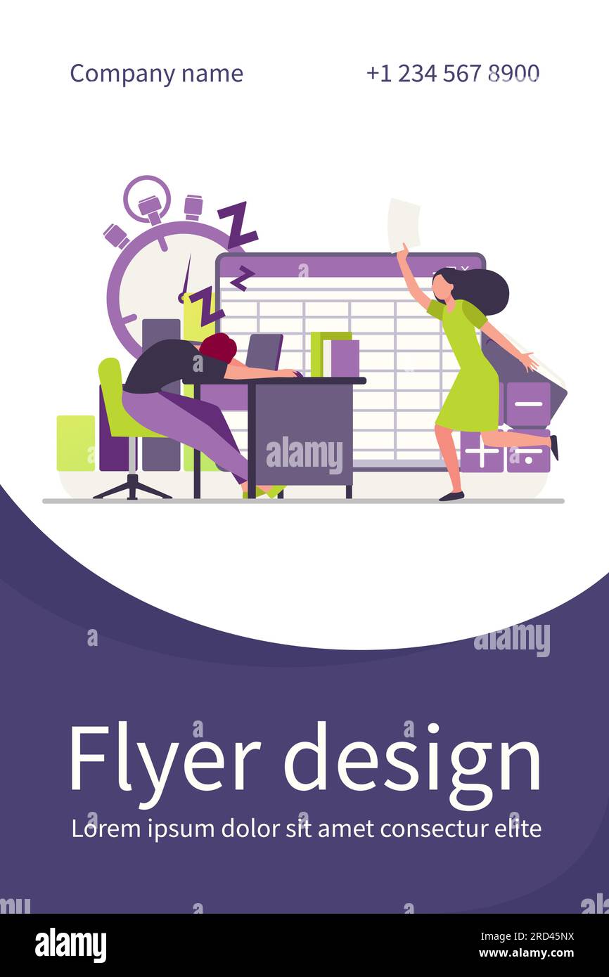 Lazy office worker Stock Vector Image & Art - Alamy