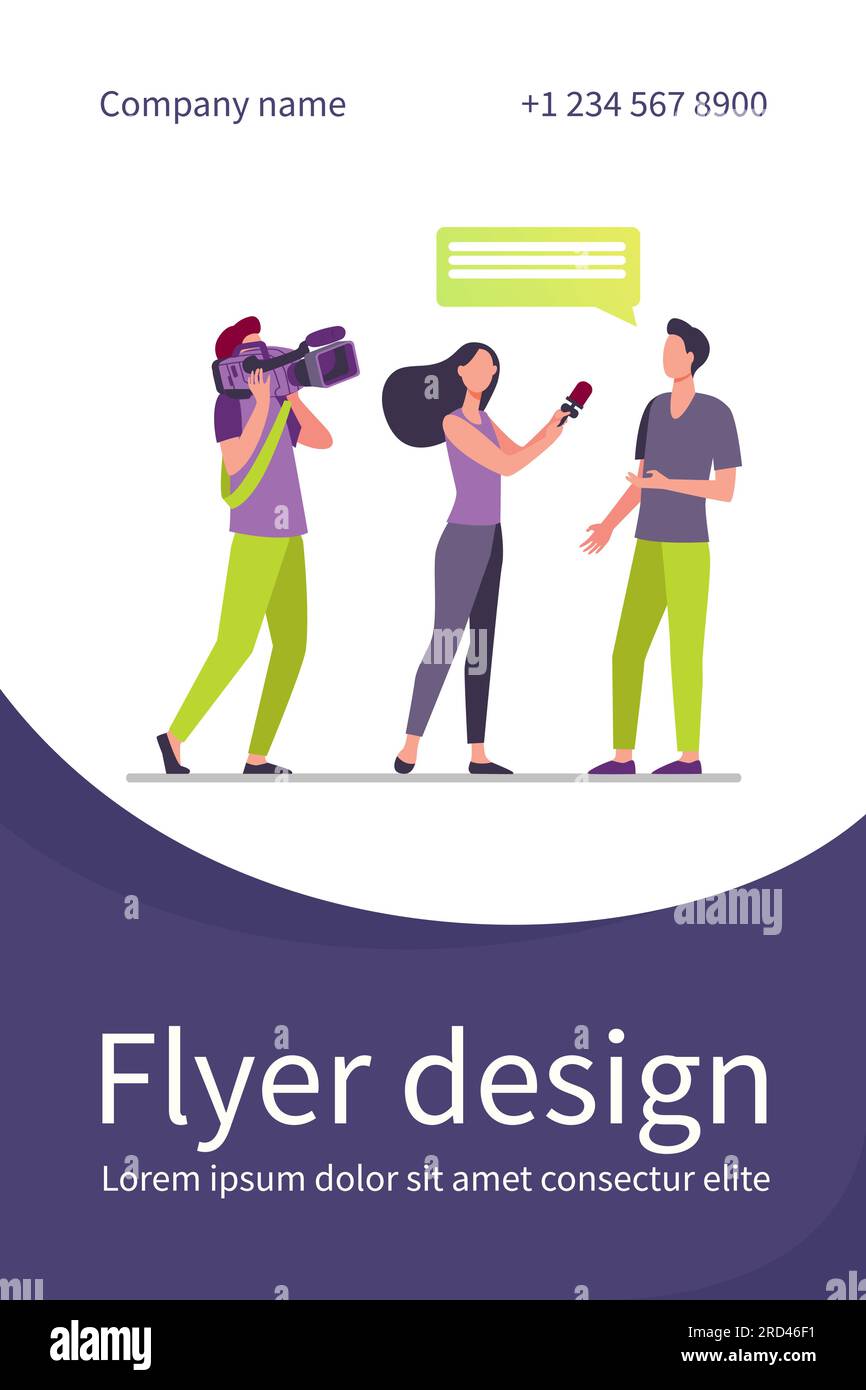 Camera crew making reportage Stock Vector Image & Art - Alamy